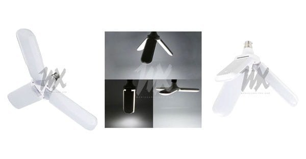 Foldable Fan Shaped LED Bulb Super Bright 45 Watts